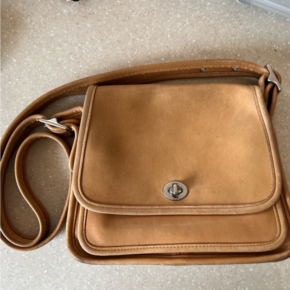 Coach | Bags | Coach Ramblers Legacy Vintage Tan Leather Crossbody 96 ...